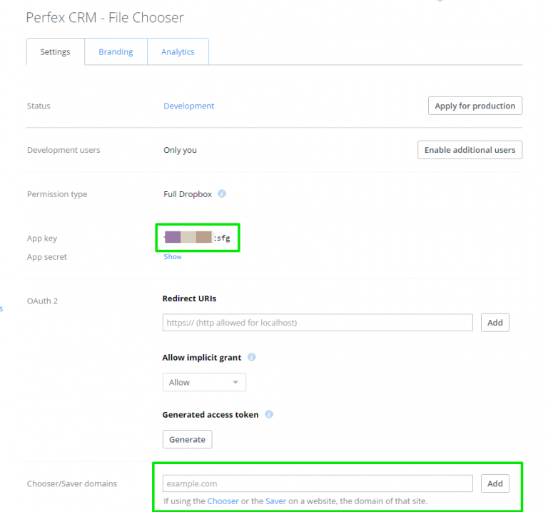 Dropbox File Chooser | Perfex CRM