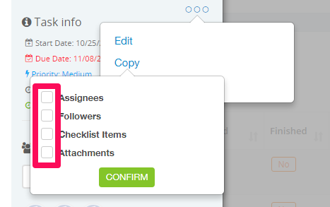 Copy Task | Perfex CRM