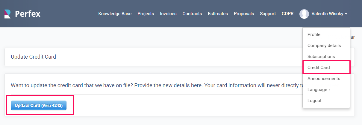 Stripe Subscription Payments | Perfex CRM